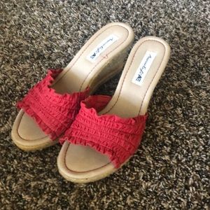 American Eagle By Payless | Shoes | Red American Eagle Wedges | Poshmark